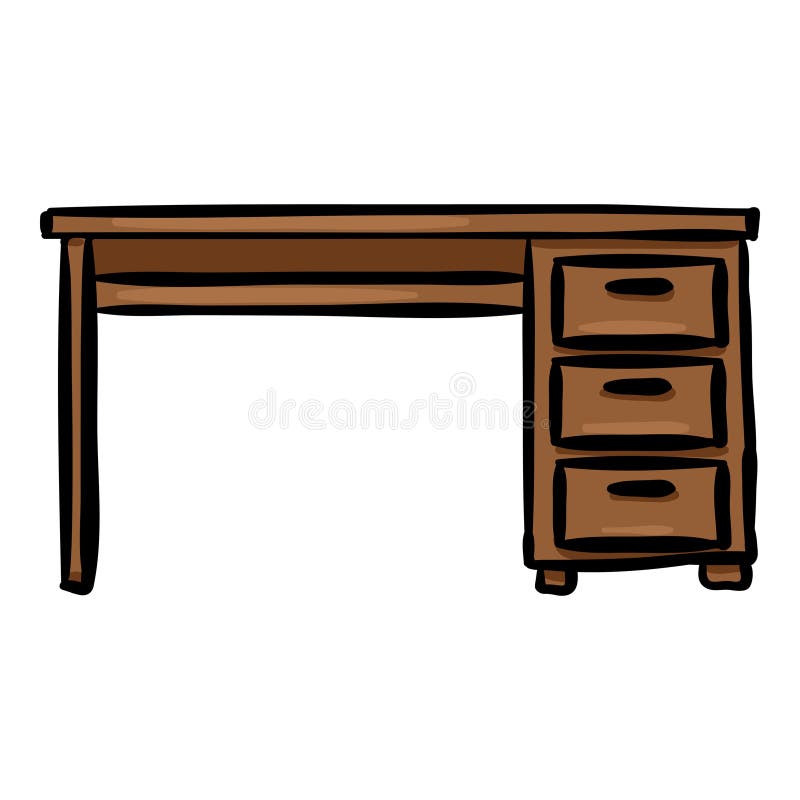 Desk Hand Drawn Doodle Icon Stock Vector - Illustration of vector ...