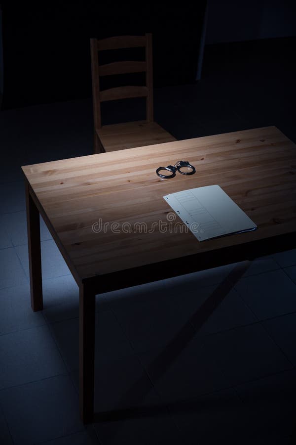 Interview in Interrogation Room Stock Image - Image of concrete, suit ...