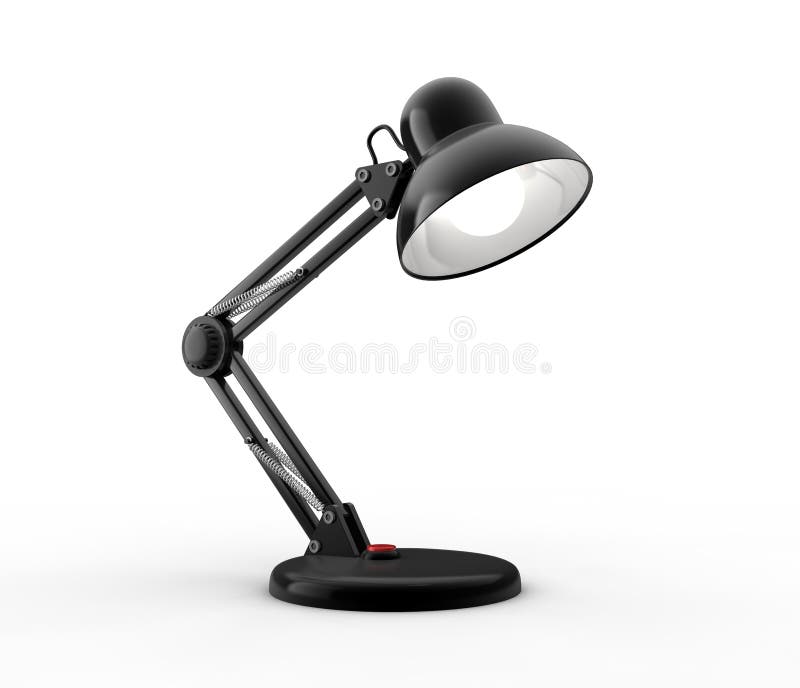 Desk Lamp Linear Icon. Black Lamp Icon on White Background Stock ...