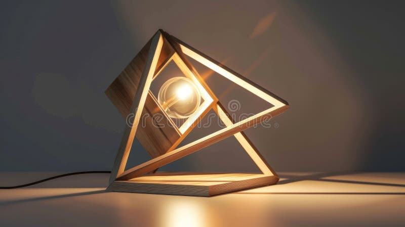This Desk Lamp Features a Unique Geometric Frame and an Adjustable ...