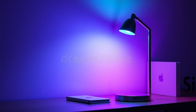 Desk Lamp and Laptop, Home Office, Workspace, and Modern Technology ...
