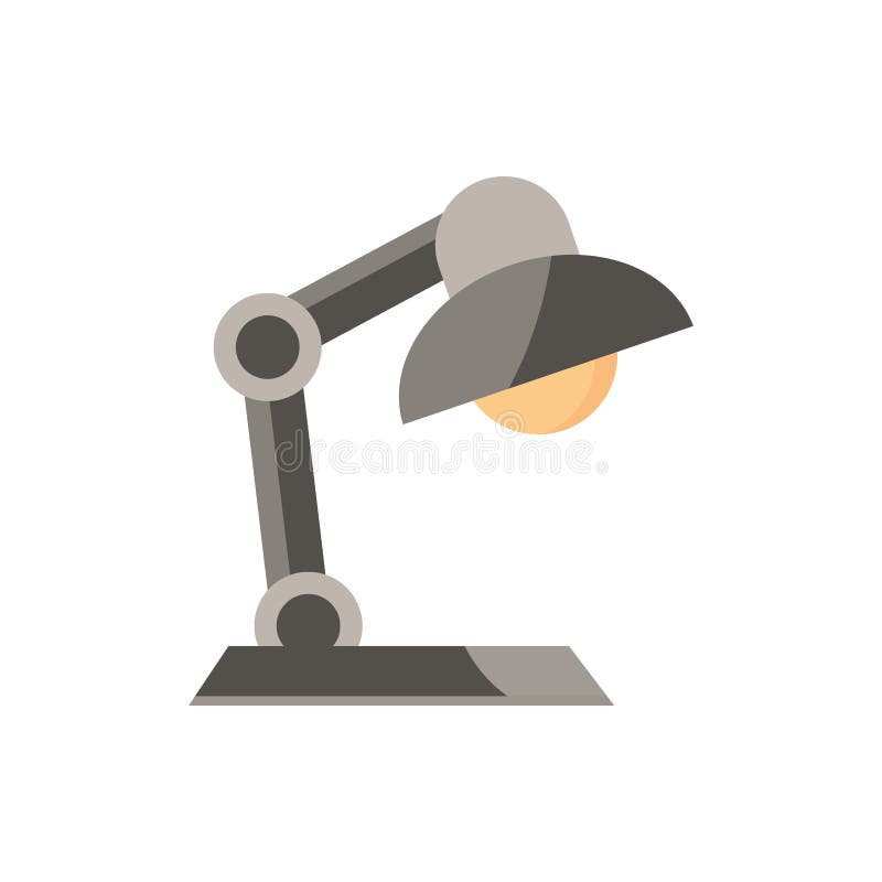 Desk Lamp Office Work Business Equipment Icon Stock Vector ...