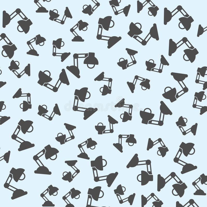 Desk Lamp Solid Seamless Pattern, Architect Studio Theme. Vector ...