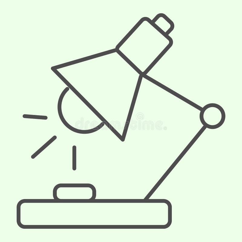 Desk Lamp Thin Line Icon. Table Lamp for Reading and Studying Outline ... Desk Lamp Thin Line Icon. Table Lamp for Reading and Studying Outline ...
