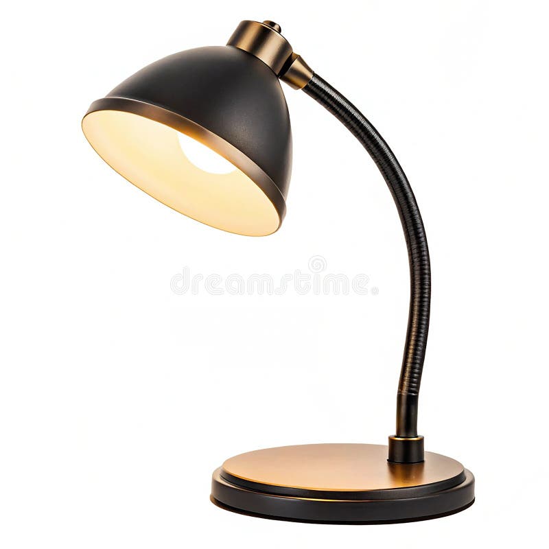 Desk Lamp on White Background Stock Illustration - Illustration of ...