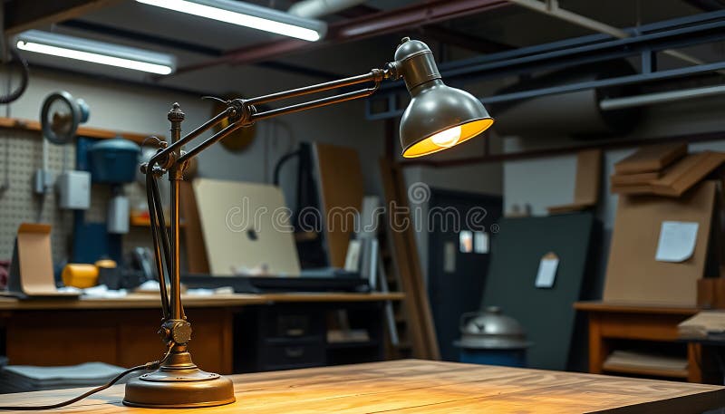 Desk Lamp Workspace Office Lighting Study Area Generative AI Stock ...