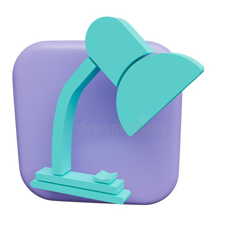 Desk Light Lamp 3d Icon Render Illustration Stock Illustration ...