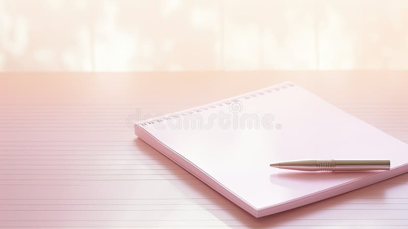 Desk notepad pink stock illustration. Illustration of delicate - 317294829