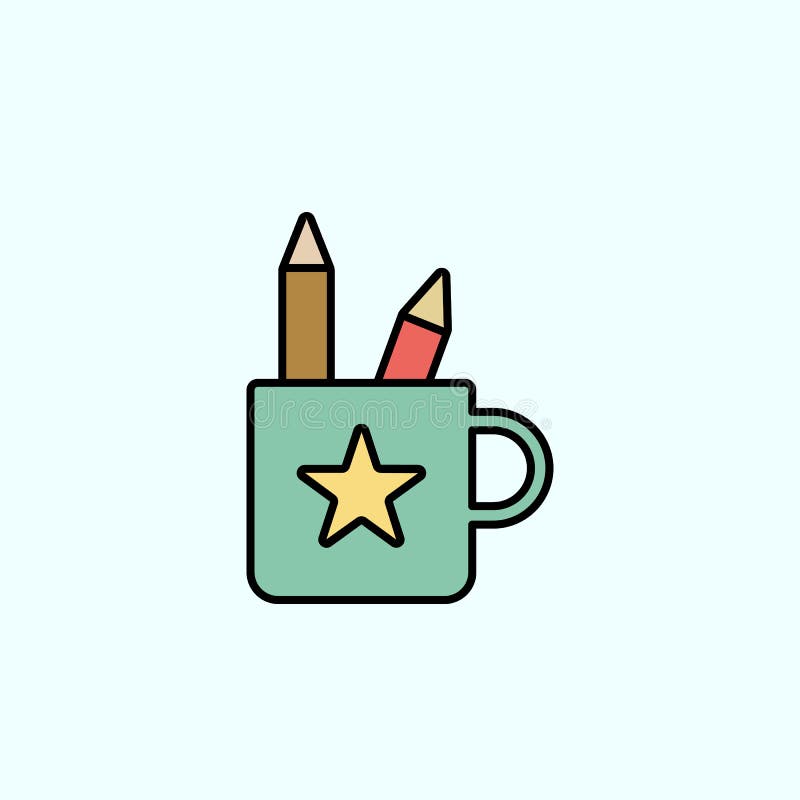 Desk Organizer Pop Art, Retro Icon. Vector Illustration of Pop Stock ...