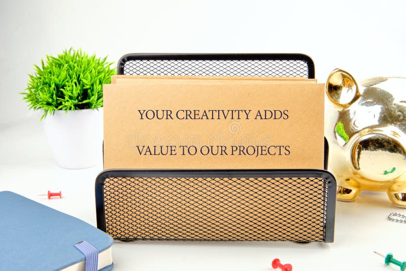 A Desk Organizer Holds Cards with Motivational Phrases, Emphasizing the ...