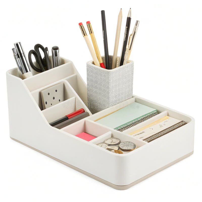 Desk Organizer stock illustration. Illustration of deskstorage - 363336190