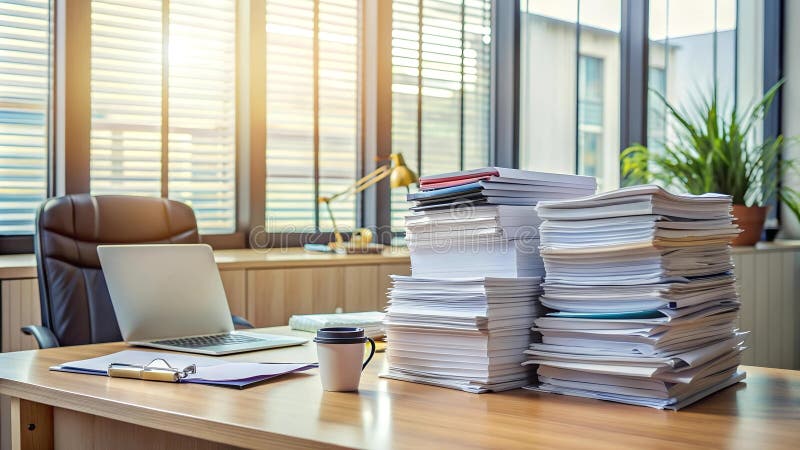 Overflowing Desk Stock Illustrations – 170 Overflowing Desk Stock ...