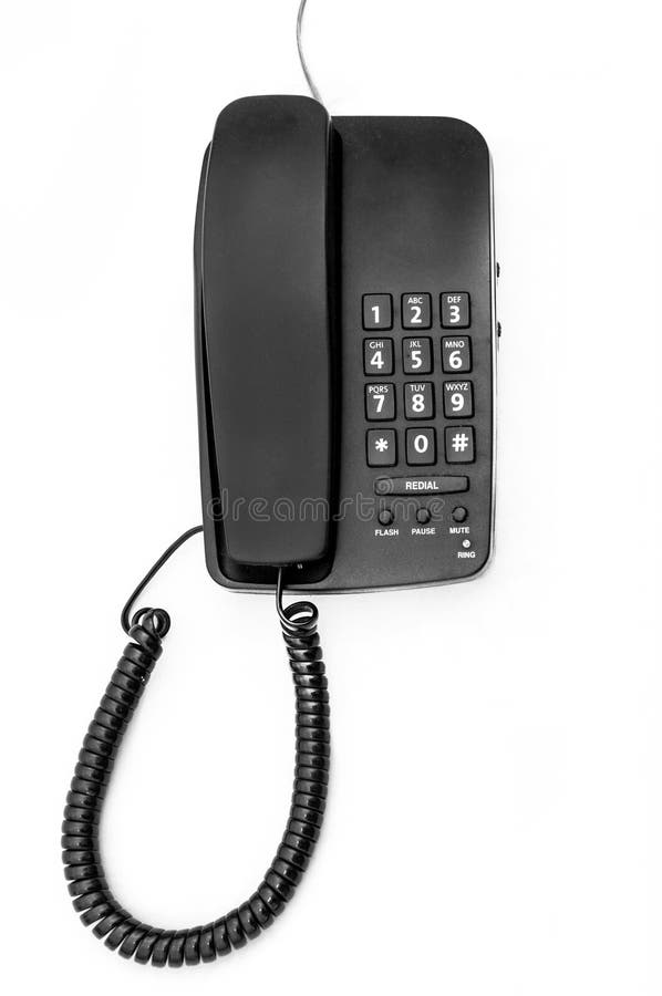 Desk Phone stock image. Image of black, business, wallmounted - 27631953