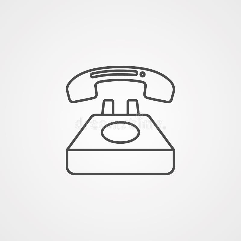 Desk Phone Vector Icon Sign Symbol Stock Vector - Illustration of ...