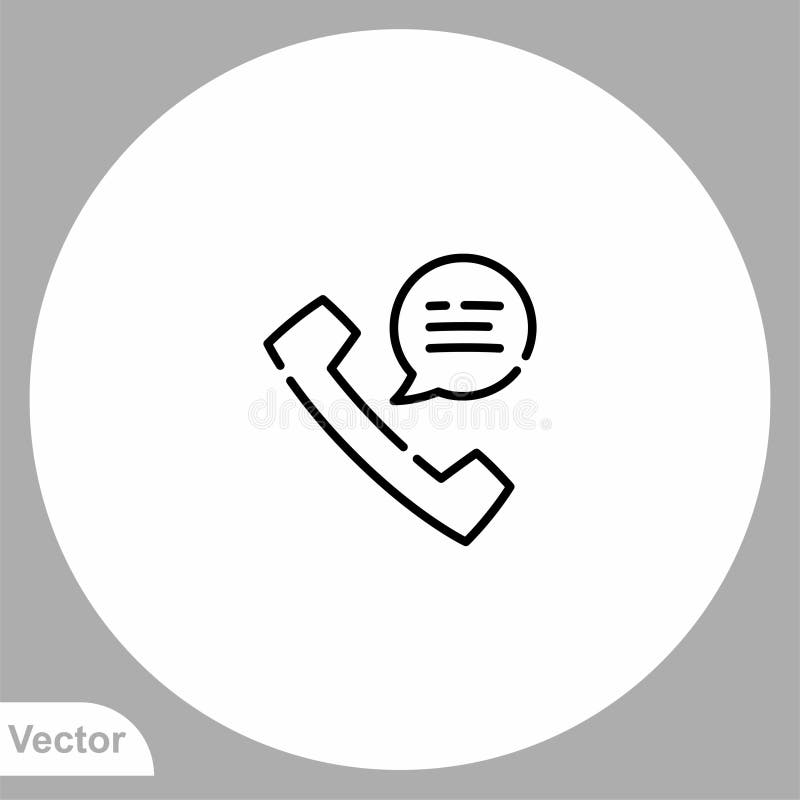 Desk Phone Vector Icon Sign Symbol Stock Illustration - Illustration of ...