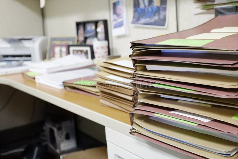 Working on Files in a File Room Stock Image - Image of cabinet ...