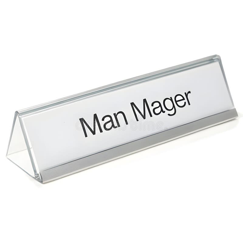 Desk Plate Isolated on White Background Stock Illustration ...