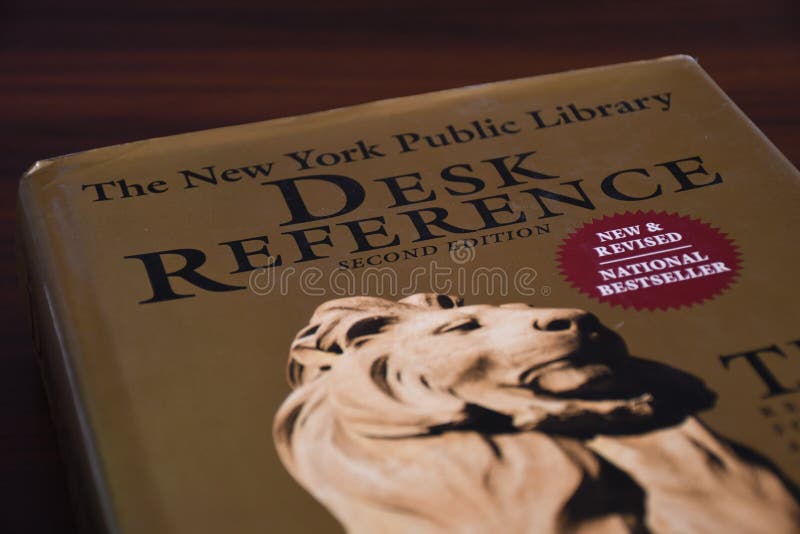 Desk Reference Book by New York Library on a Table Editorial Photo ...