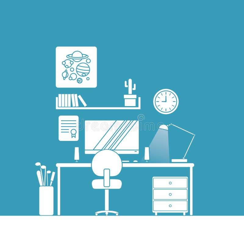 Desk Setup Stock Illustrations – 4,708 Desk Setup Stock Illustrations ...