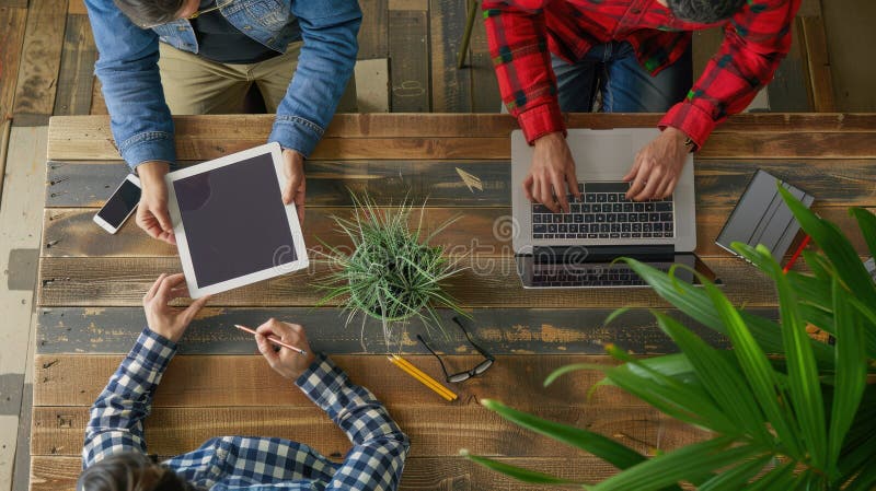The Desk with Tech Devices. AI Generated Stock Illustration ...