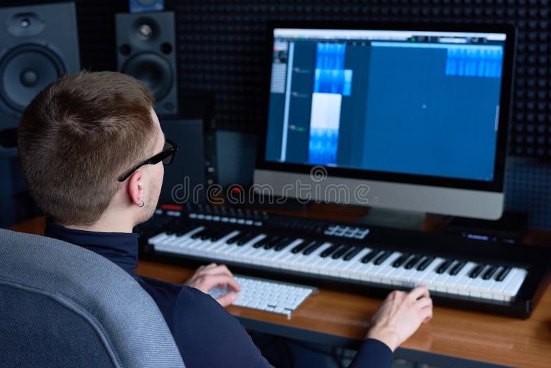 Desk of Technical Sound Designer Stock Photo - Image of analyzing ...