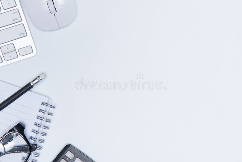 Desk with Tools and Notebook Office Desk,Office Desk Table Stock Image ...
