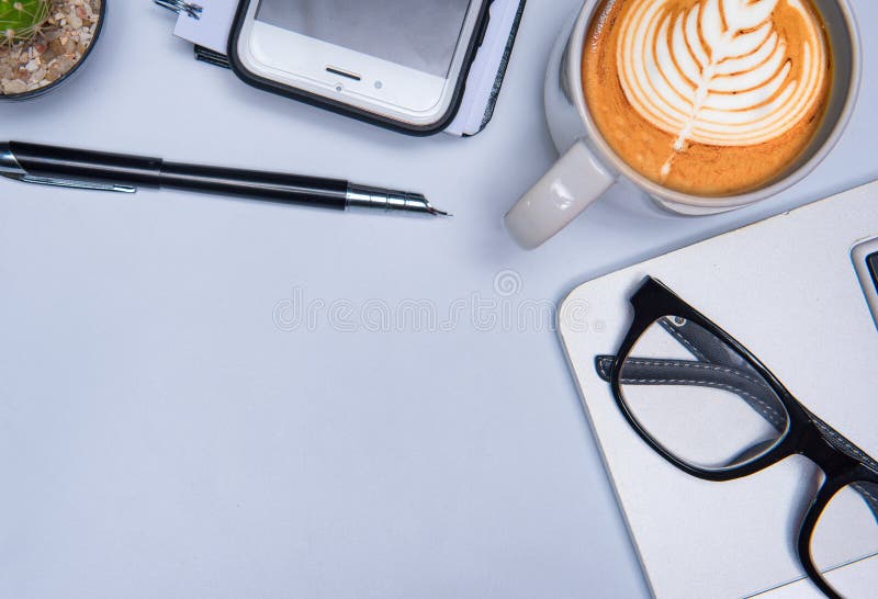 Desk with Tools and Notebook Office Desk,Office Desk Table Stock Photo ...