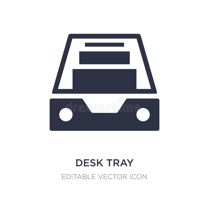 Tray for Papers Icon on White Background. Simple Element Illustration ...