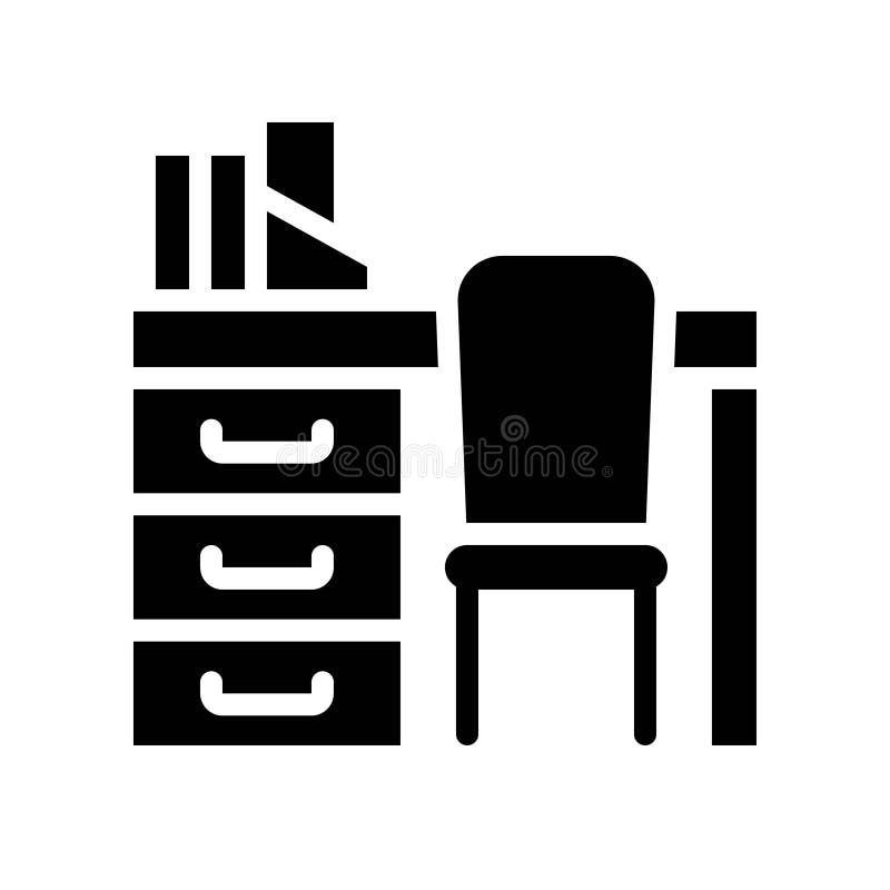 Desk Vector, Back To School Solid Style Icon Stock Vector ...