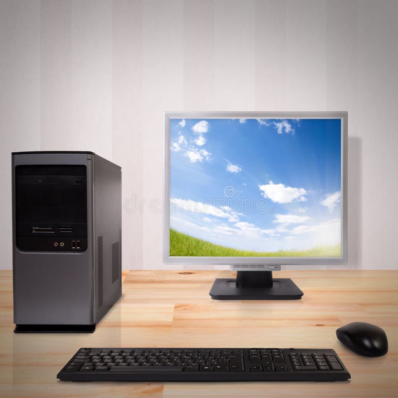 Desktop stock photo. Image of mouse, modern, metal, server - 7909864