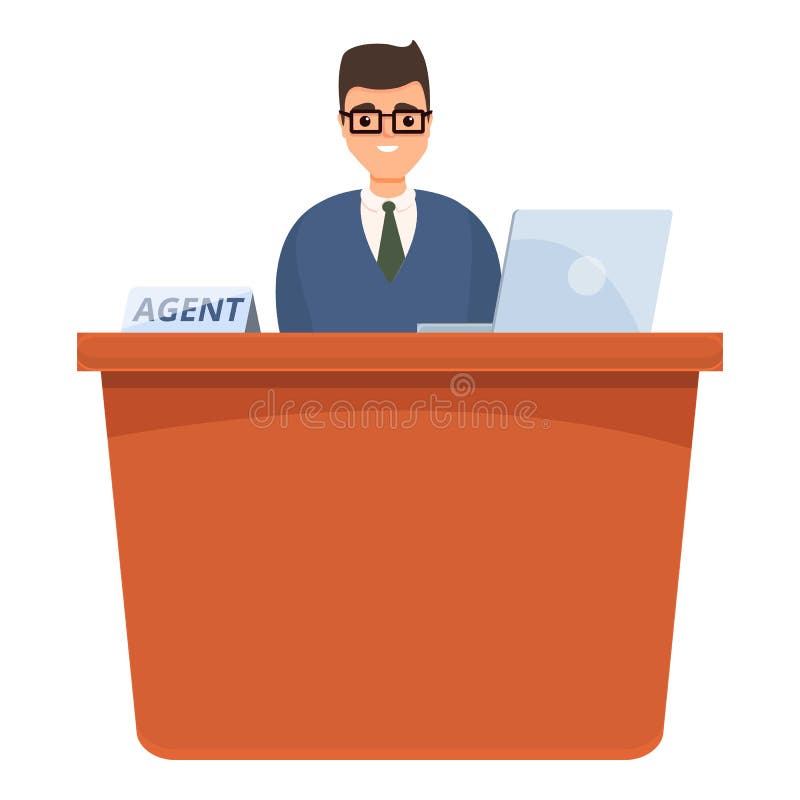 Desktop Agent Icon, Cartoon Style Stock Illustration - Illustration of ...