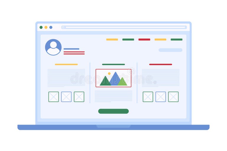 Ui Wireframe Desktop App Stock Illustrations – 341 Ui Wireframe Desktop ...