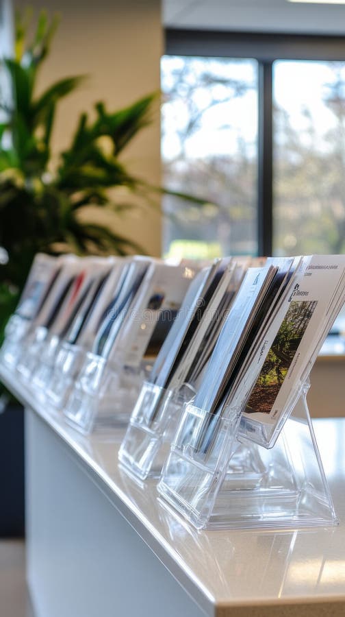 Desktop Brochure Holders for School Receptions Stock Illustration ...