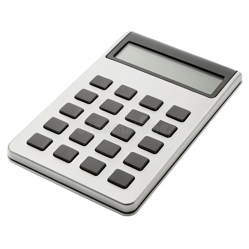Desktop Calculator on White Background Stock Illustration ...
