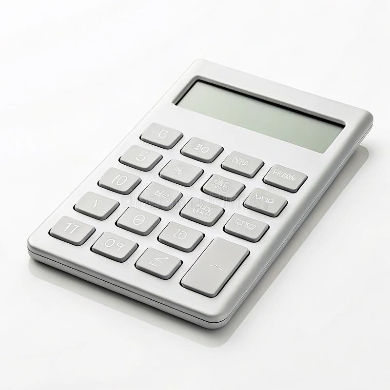 Desktop Calculator on White Background Stock Illustration ...