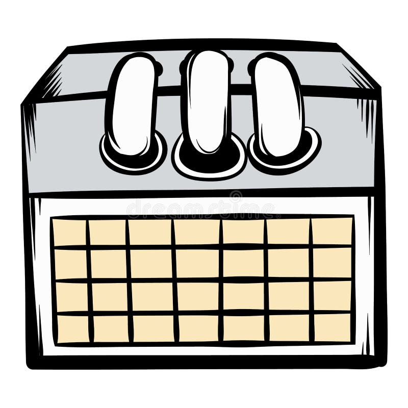 Desktop Calendar Icon Cartoon Stock Vector - Illustration of desk, page ...