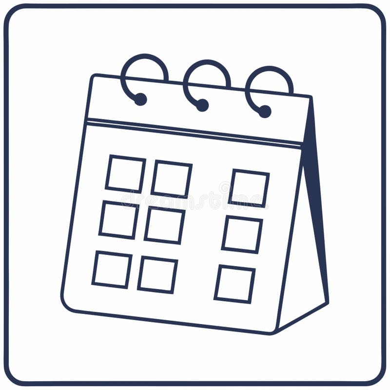 Desktop Calendar with Marked Dates, Scheduling, Appointments, and ...