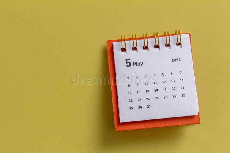 Desktop Calendar for May 2022 for Planning.Spring is in the Yard. Stock ...