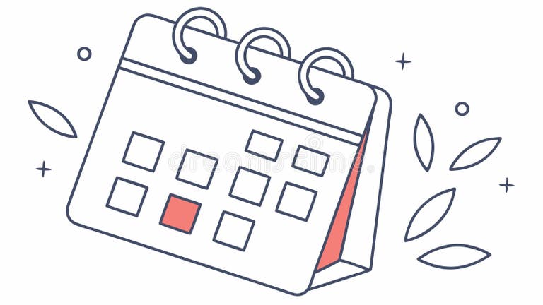 Desktop Calendar Reminder Vector Illustration for Scheduling, Vector ...