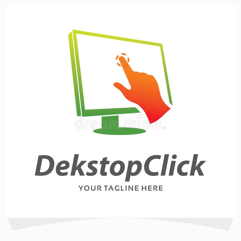 Desktop Click Logo Design Template Stock Vector - Illustration of mouse ...