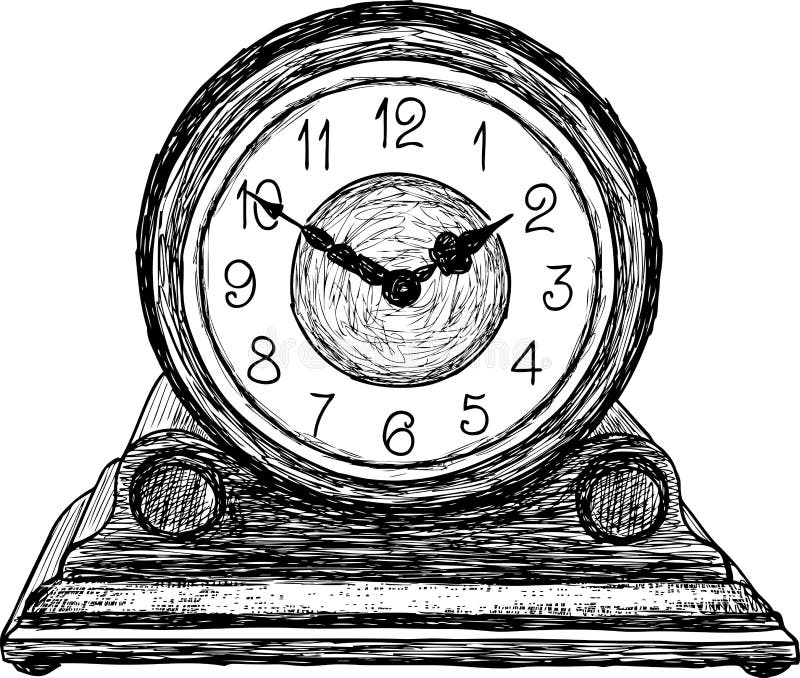 Desktop clock stock vector. Illustration of history, instrument - 36442327