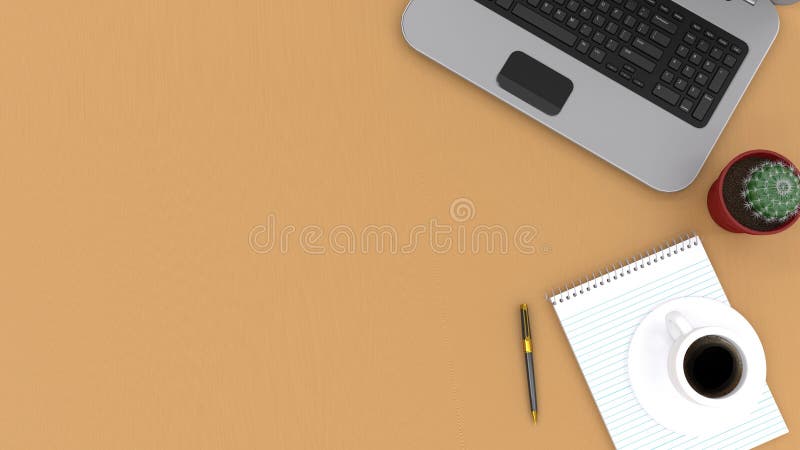 Desktop Composition of Assorted Office Elements Stock Photo - Image of ...