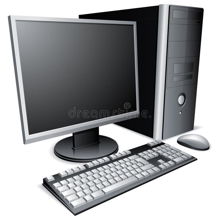 Desktop computer. stock vector. Illustration of display - 20408139