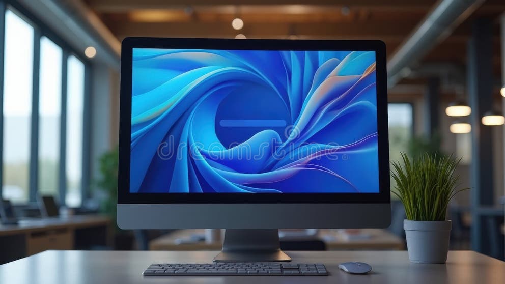 A Desktop Computer with an Abstract Search Engine Interface on the ...