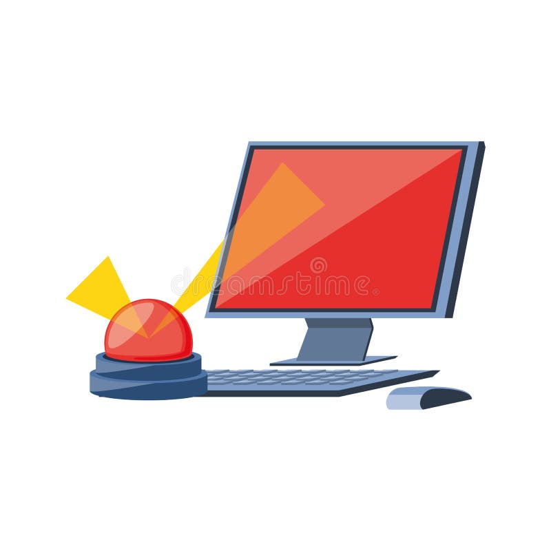Computer Alarm Software Line Icon Stock Vector - Illustration of ...