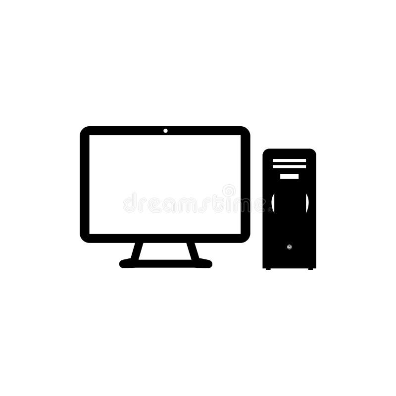 Black Computer System Unit Stock Illustrations – 1,101 Black Computer ...