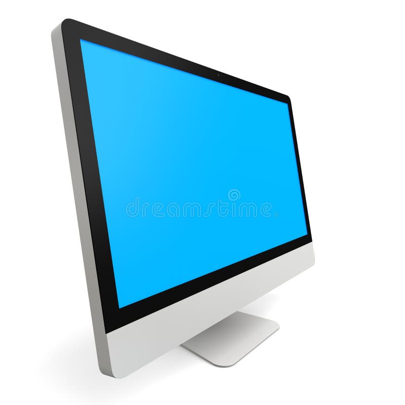 Desktop Computer with Blue Screen Stock Illustration - Illustration of ... Desktop Computer with Blue Screen Stock Illustration - Illustration of ...