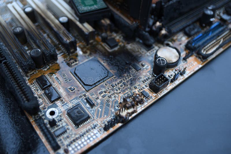 Computer burning stock image. Image of critical, fire - 19946151