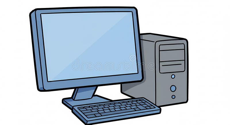 Desktop Computer Cartoon Stock Illustrations – 33,135 Desktop Computer ...