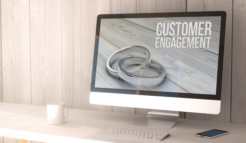 Desktop Computer Customer Engagement Stock Illustrations – 14 Desktop ...